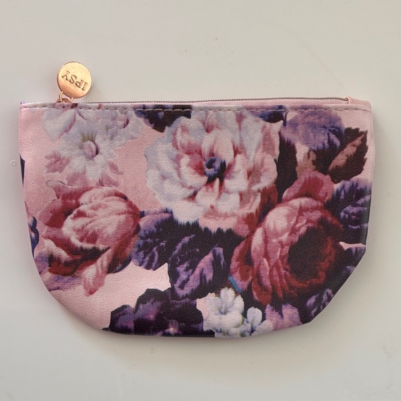 ipsy | Bags | Ipsy Floral Cosmetic Bag In Pink And Purple | Poshmark